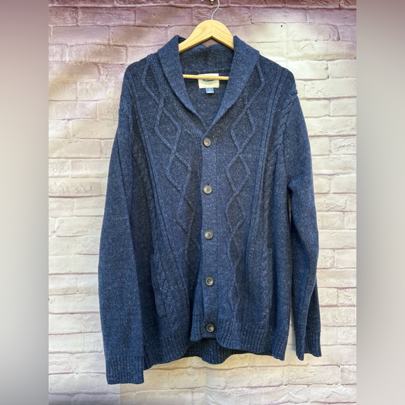Old Navy | Sweaters | Vtg Old Navy Xl Chunky Knit Shawl Collar Grandpa ...
